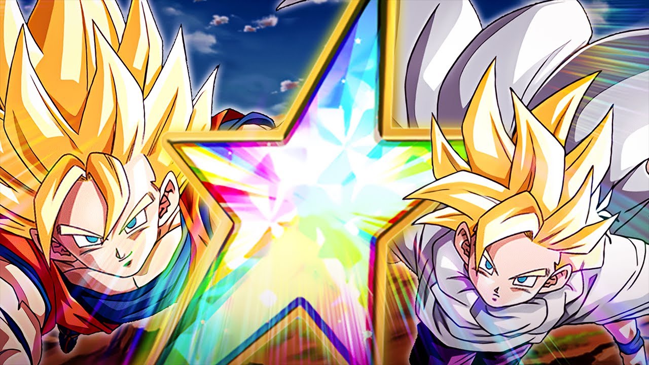 THE KINGS OF DOKKAN! 100% RAINBOW STAR LR SSJ GOKU & SSJ GOHAN! (DBZ ...