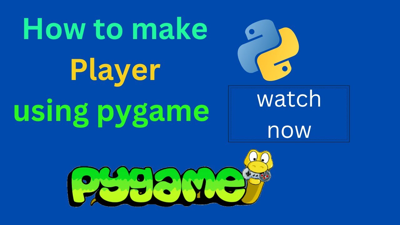How to make Player using pygame - YouTube
