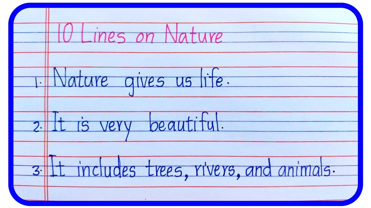 Nature Essay 10 Lines in English | 10 Lines About Nature | Nature Easy ...