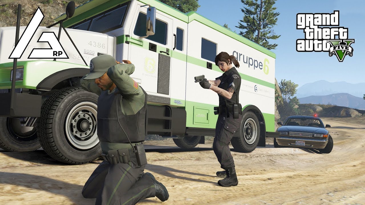 GTA 5 Roleplay - ARP - #159 - Robbing a Bank Truck as Cops! - YouTube