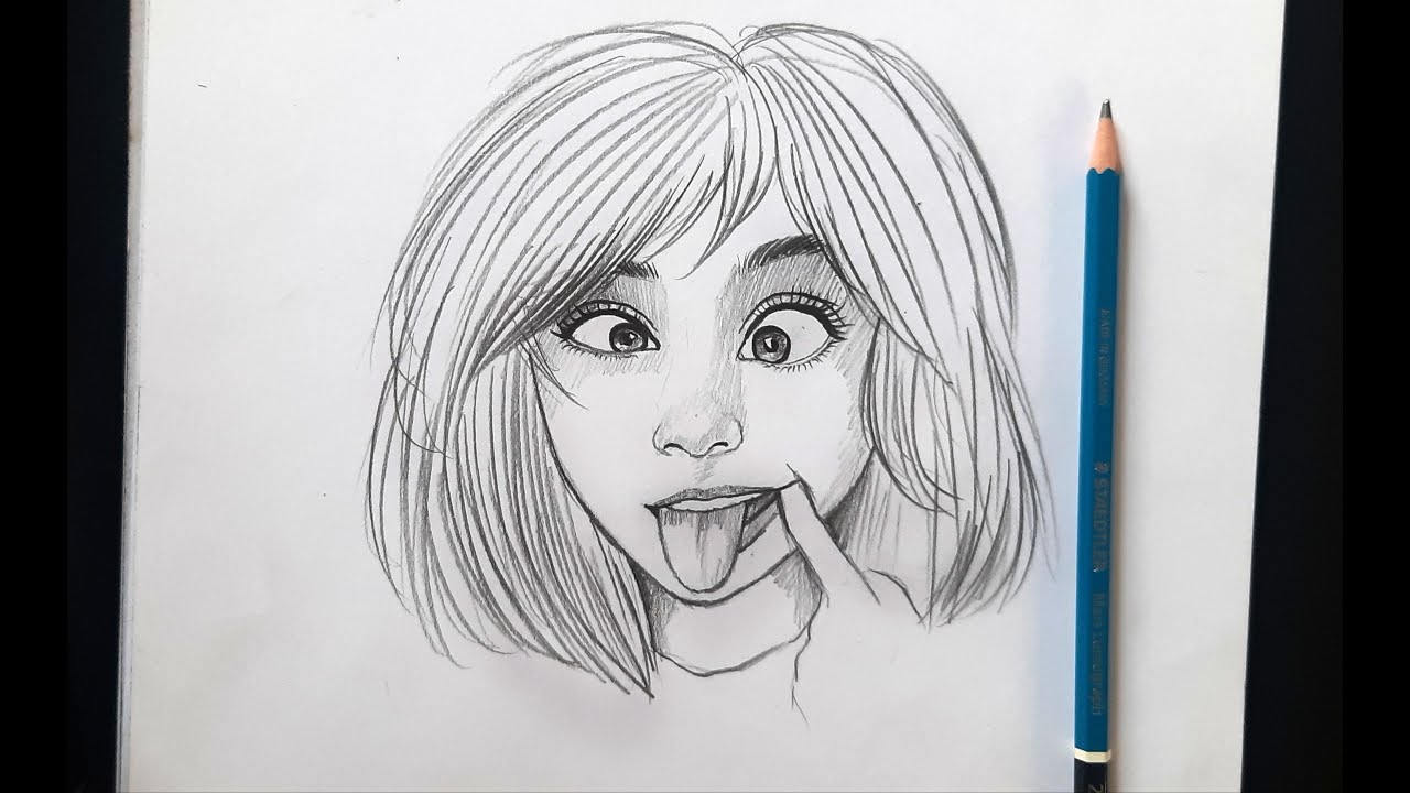 Crazy Girl Drawing