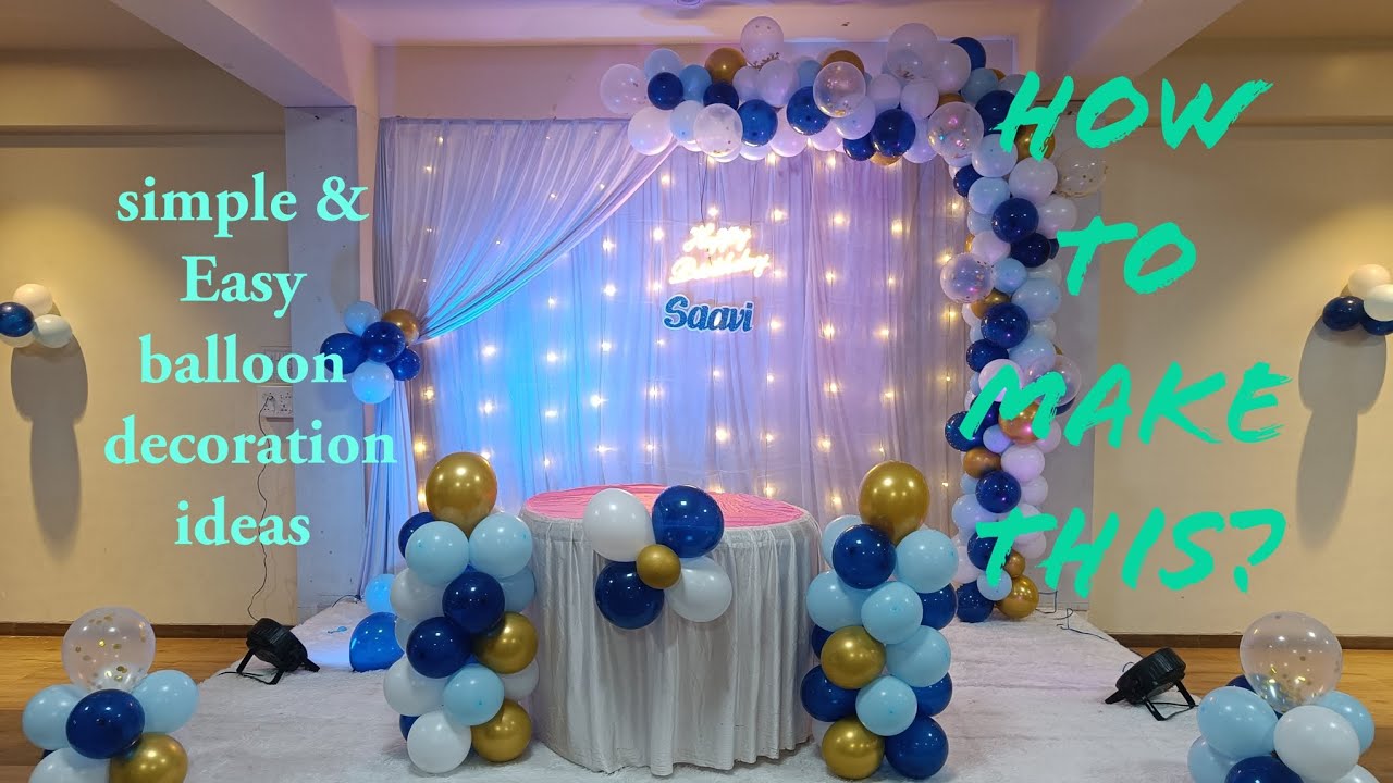 DIY balloon garland | balloon decoration ideas | Easy balloon ...