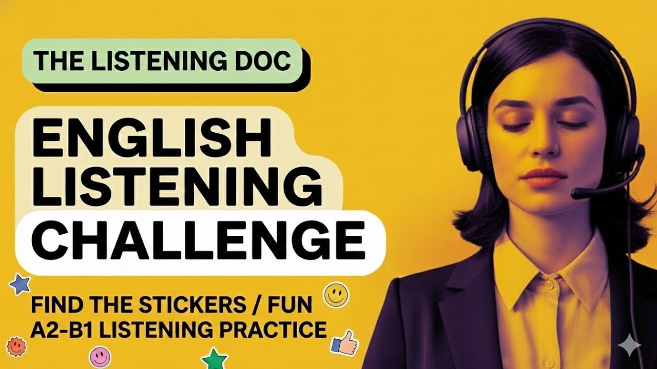 English Listening Challenge | Find the Stickers | Fun A2–B1 Listening ...