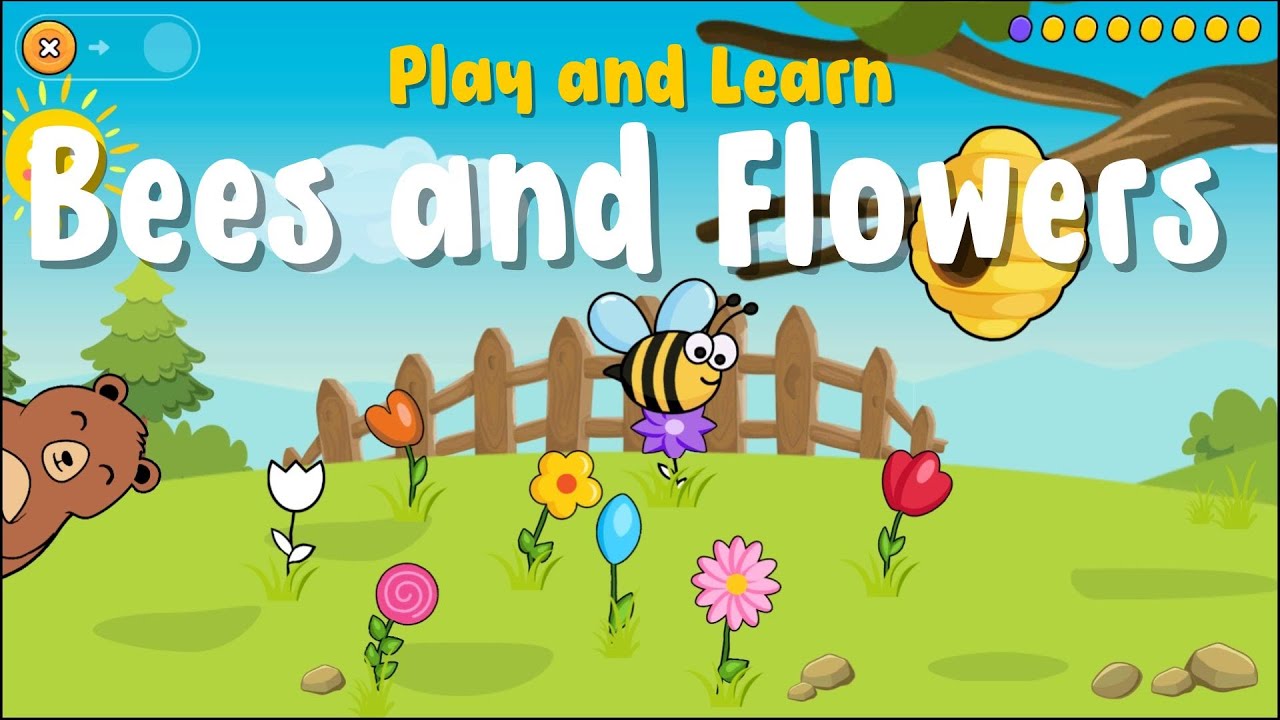 Bees and Flowers | Play and learn Baby Games for 1 - 3 Year Olds # ...
