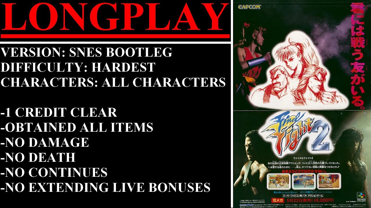 Final Fight 2 [SNES Bootleg] (Arcade) - (Longplay - All Characters ...