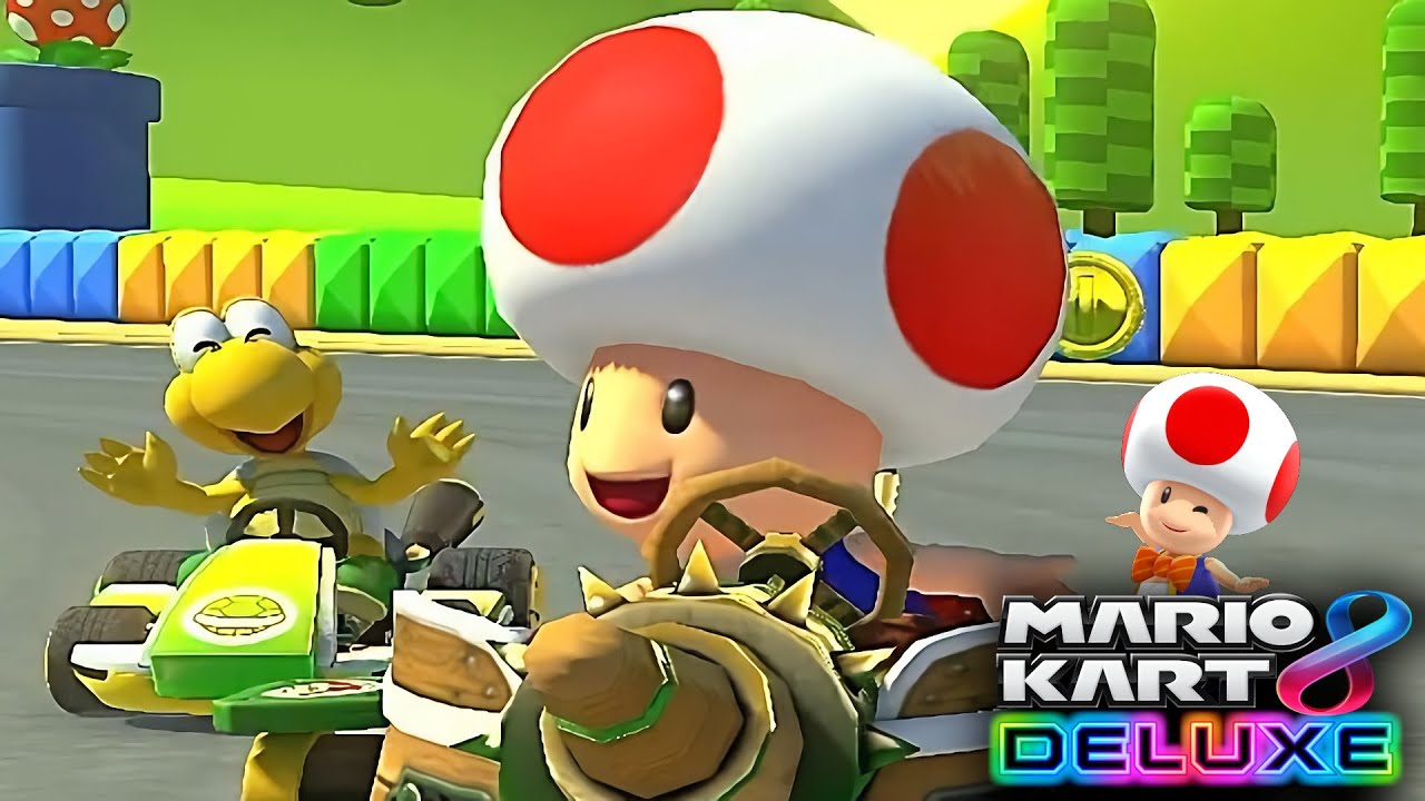 Mario Kart 8 Deluxe Toad Gameplay Turnip Cup - YouTube