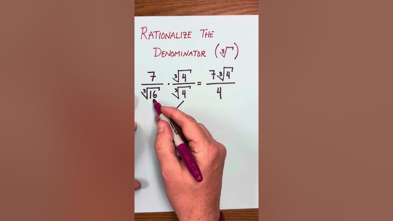 Rationalize with a Cube Root - YouTube