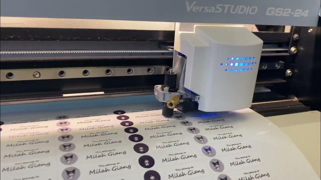 Roland versaSTUDIO GS2-24 Print & Cut using crop-marks (registration marks) - YouTube
