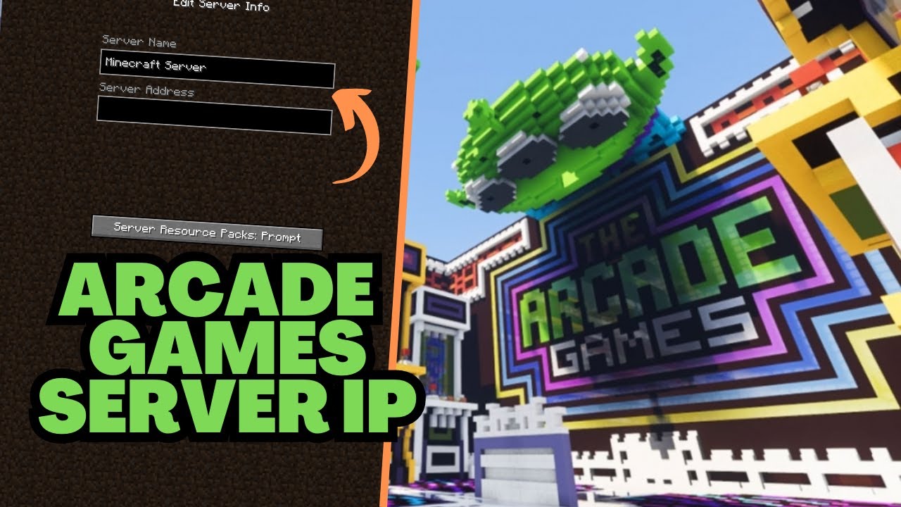 Minecraft Arcade Games Server IP Address - YouTube