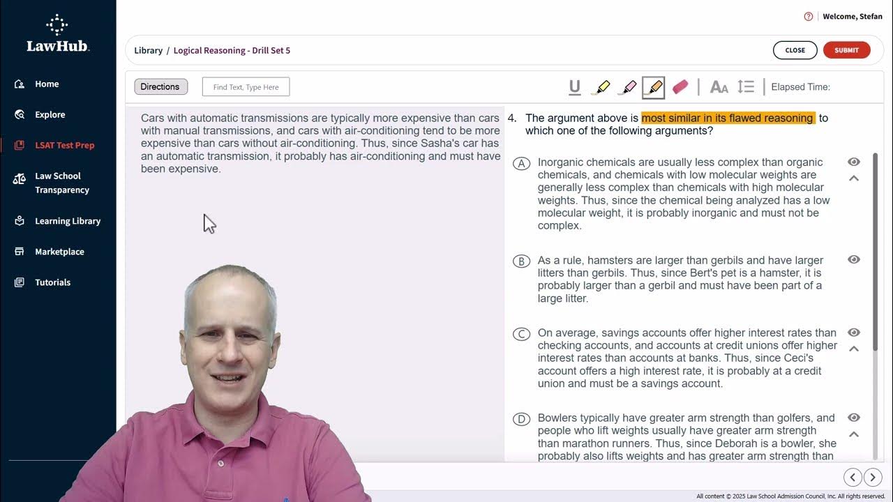 How to Identify a LSAT Parallel Flaw in an Argument Using LawHub Logical Reasoning Drill Set #5 ...