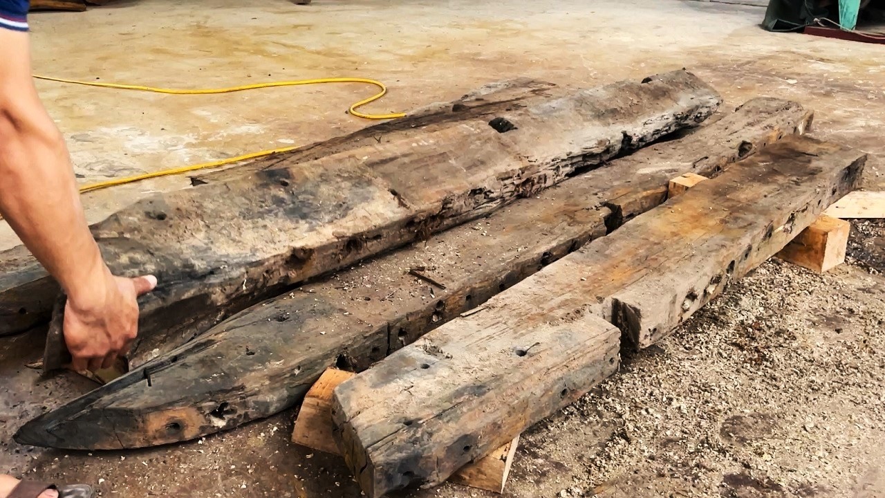 Integrated Wood Recycling Processing Product || Reuse RAILWAY Sleepers ...