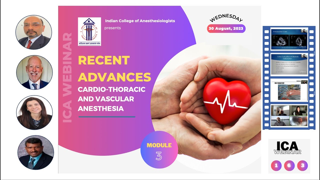 Recent advances cardio thoracic and vascular anesthesia - Module 3 (ICA ...