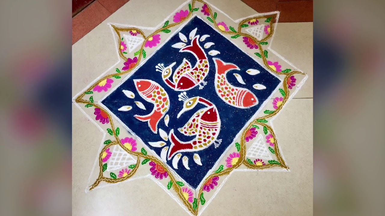 Kalamkari Fish Motif - YouTube