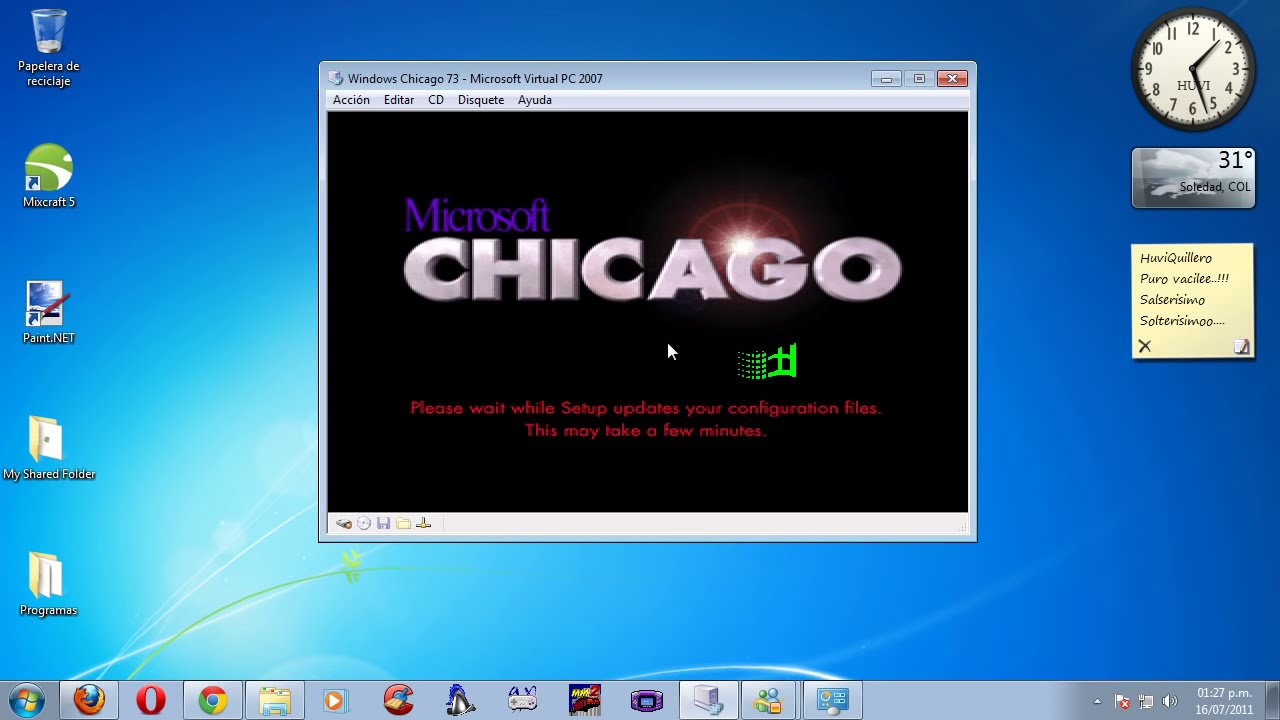 HUVI RETRO: Instalación de Windows Chicago Build 73 (Virtual PC 2007 ...