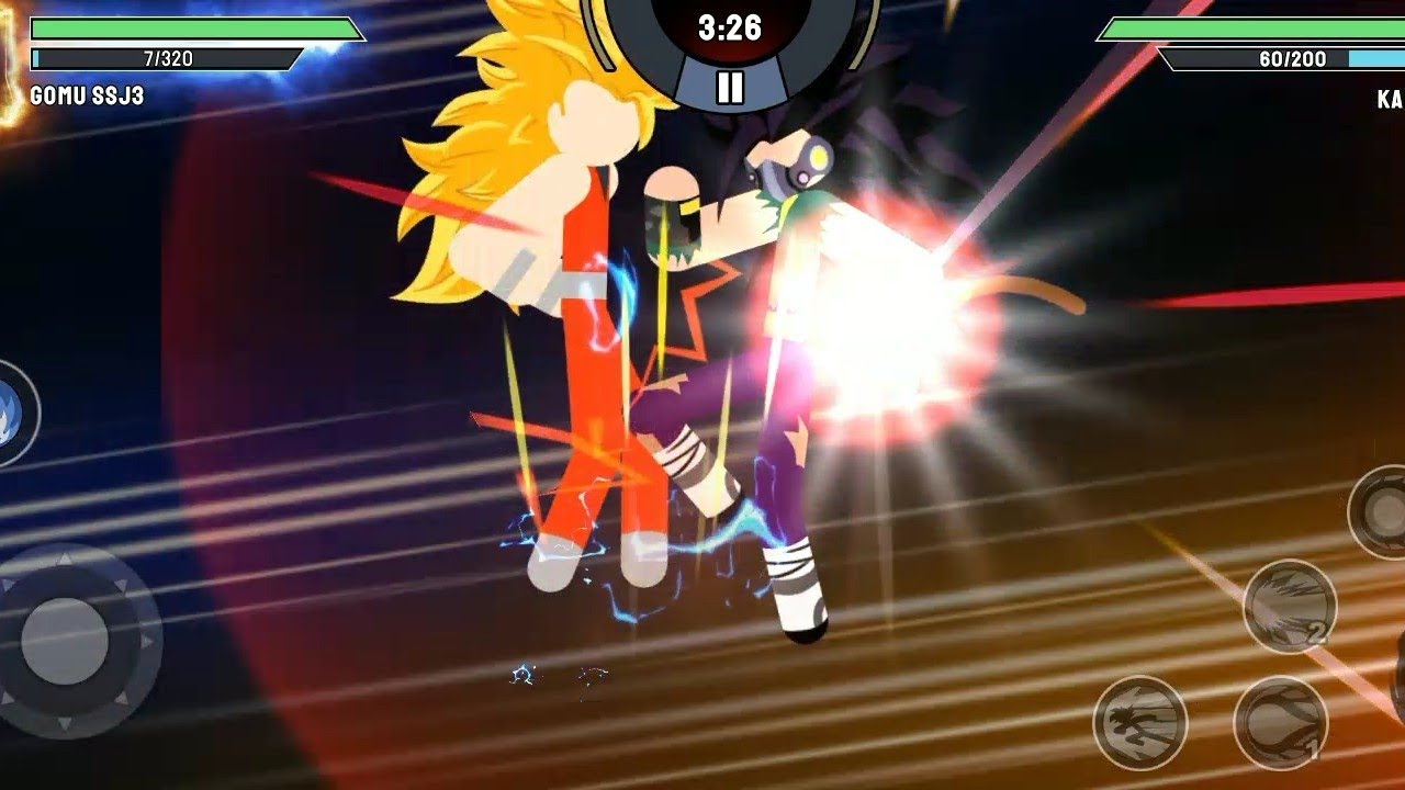 Goku Super Saiyan 3 vs KABA - Stickman Warriors Super Dragon Shadow ...