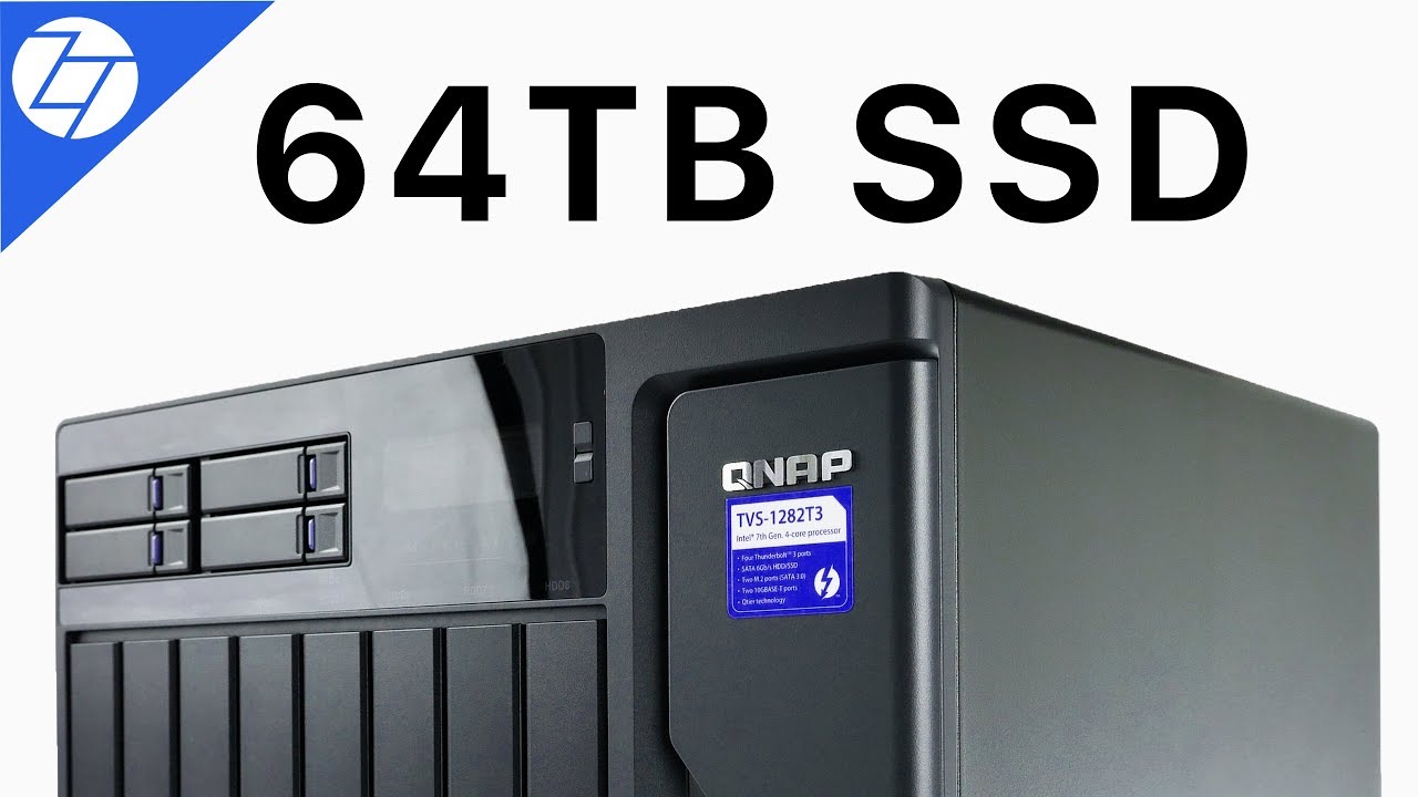 INSANE 64TB SSD + Giveaway! (QNAP TVS-1282T3 NAS) - YouTube