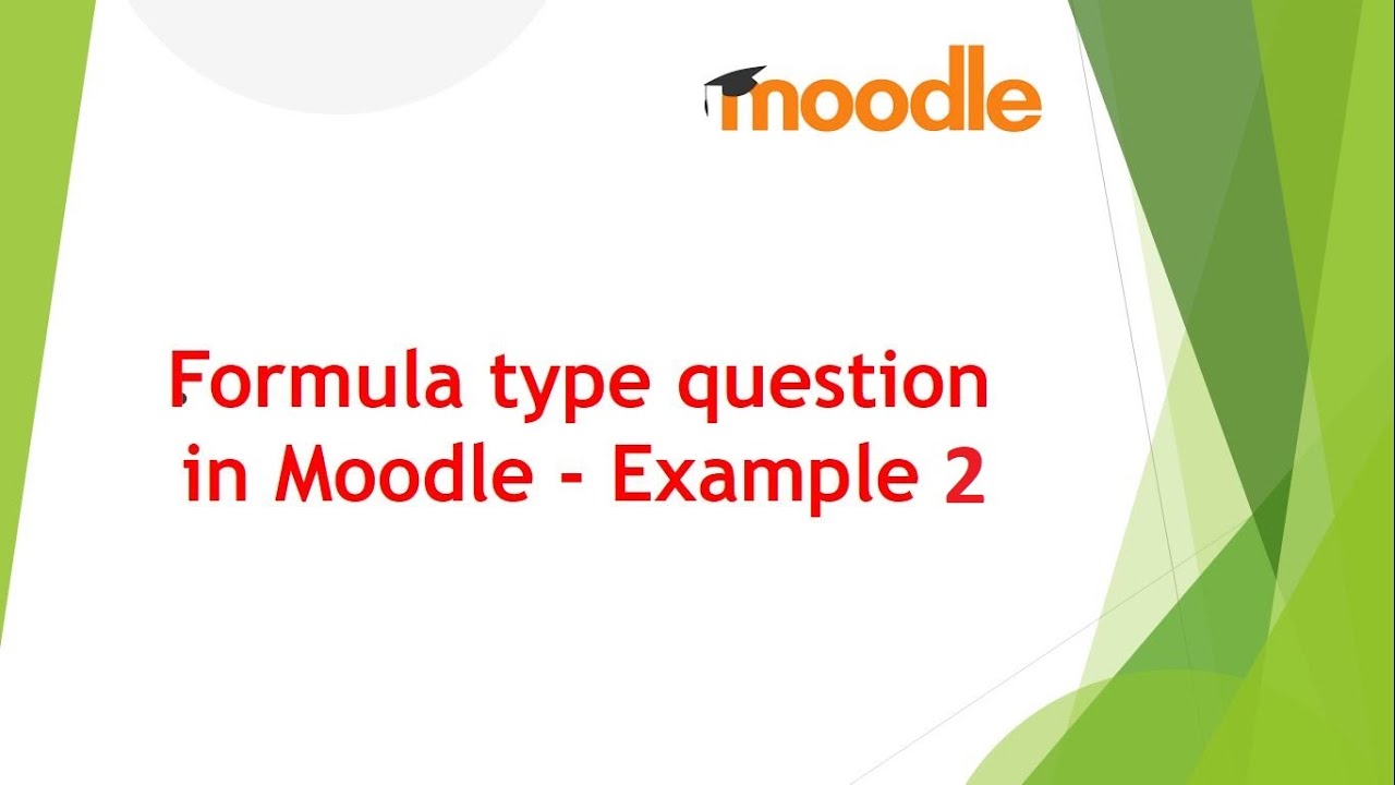 Formula type question in moodle - Example 2 - YouTube