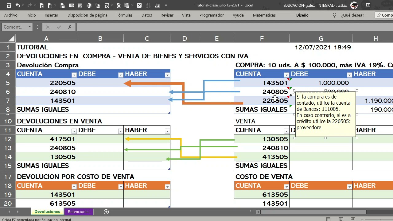 Tutorial Contabilidad Básica: Transacciones con IVA y Retenciones - YouTube
