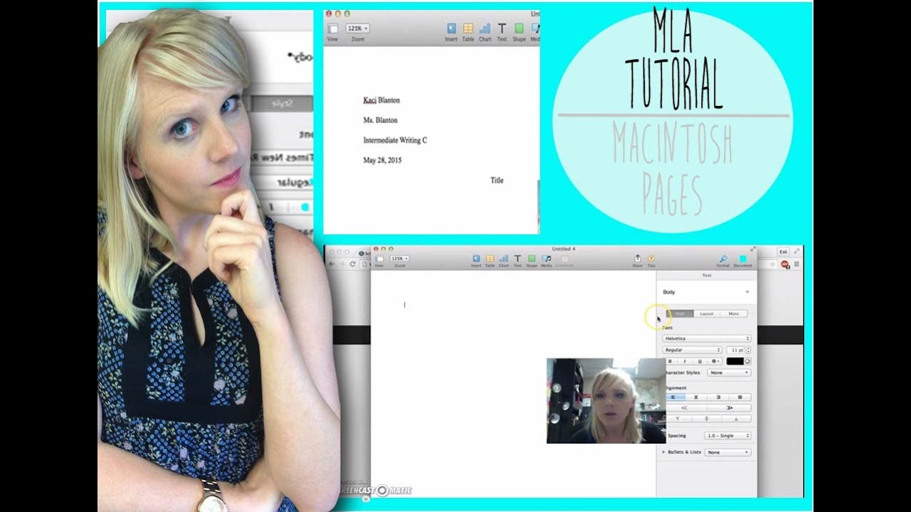 HOW TO: MLA Formatting (Pages/Macintosh Computer Tutorial) - YouTube