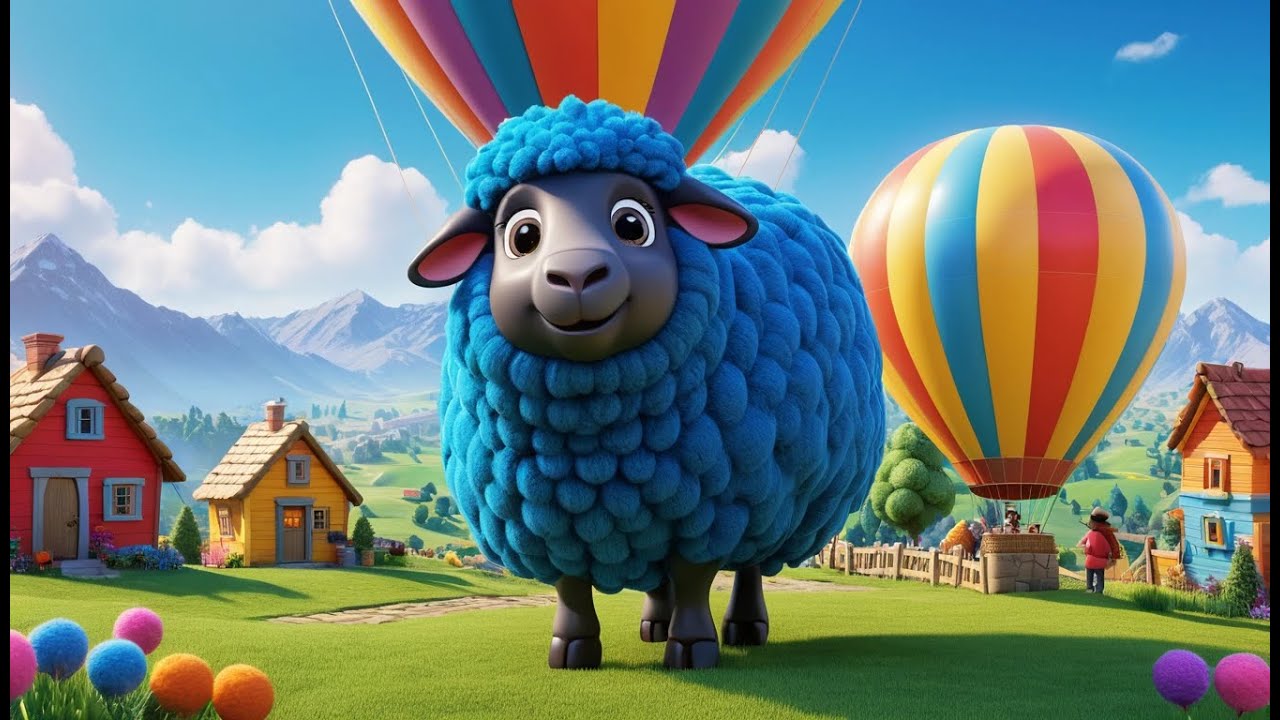 Baa Baa Blue Sheep’s Balloon Ride | Fun Sheep Adventure Song for Kids | Sing Along Nursery Rhyme ...