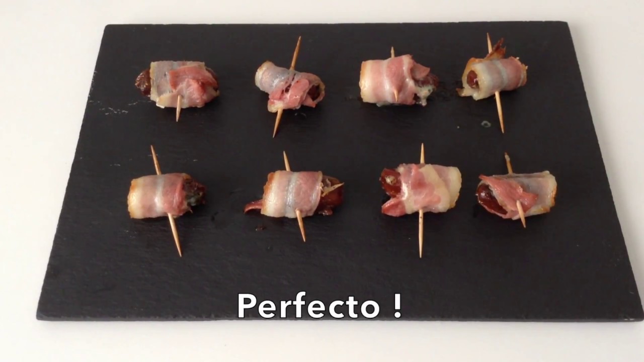 Datiles con tocino - YouTube