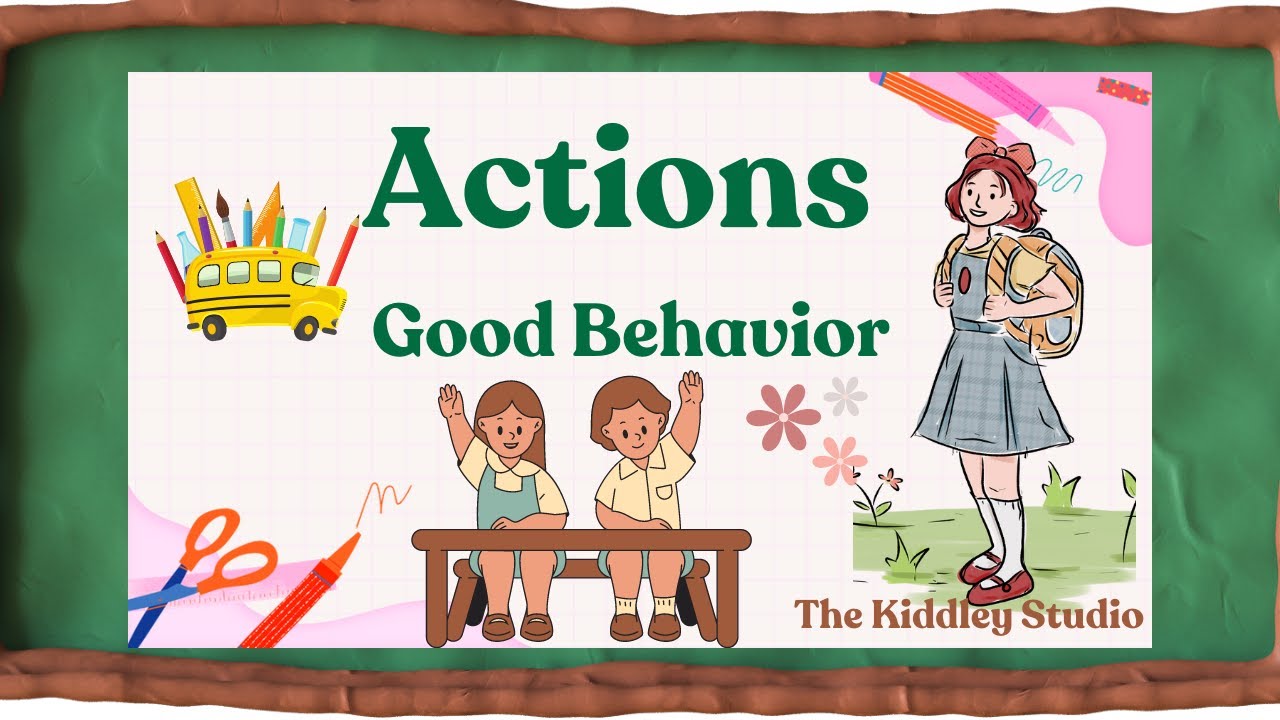 Actions good behavior Video/ Action words for kids #actionlearning /The ...