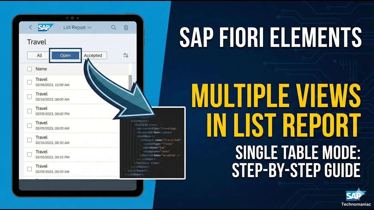 SAP Fiori Elements: Multiple Views in Single Table Mode (Step-by-Step ...