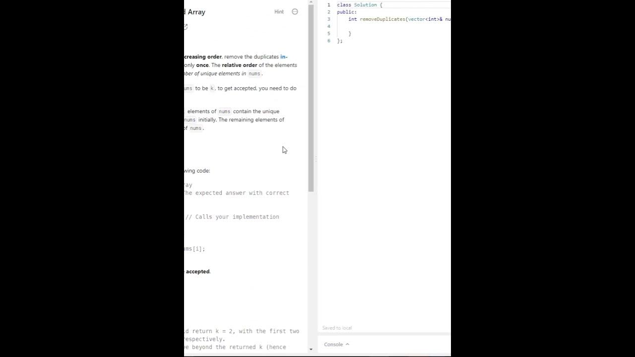 Remove Duplicates From Sorted Array Leet Code Cfam Youtube