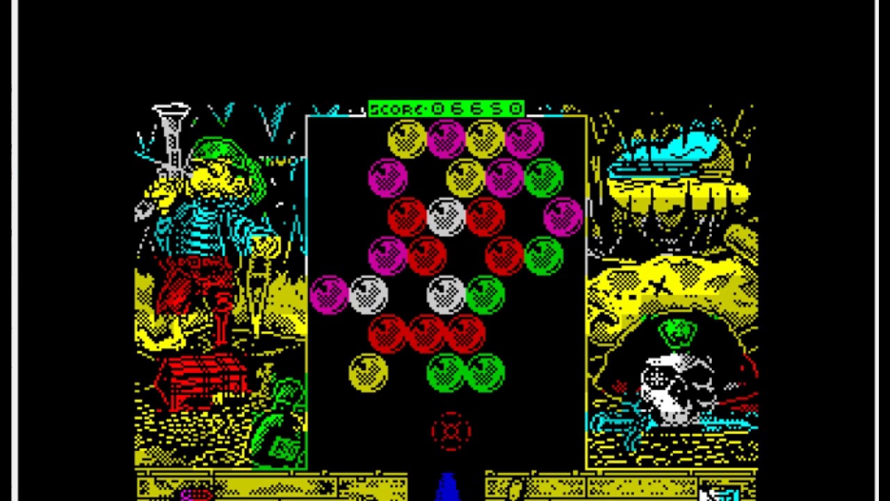 Cannon Bubble - ZX Spectrum Sinclair - Spud v0.240 emulator - YouTube