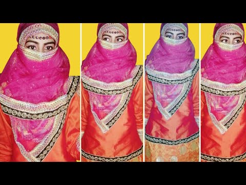 Single Layer Hijab & Transparent Niqab | Lahenga Lover New  Hijab Style | Hijab With Tiara