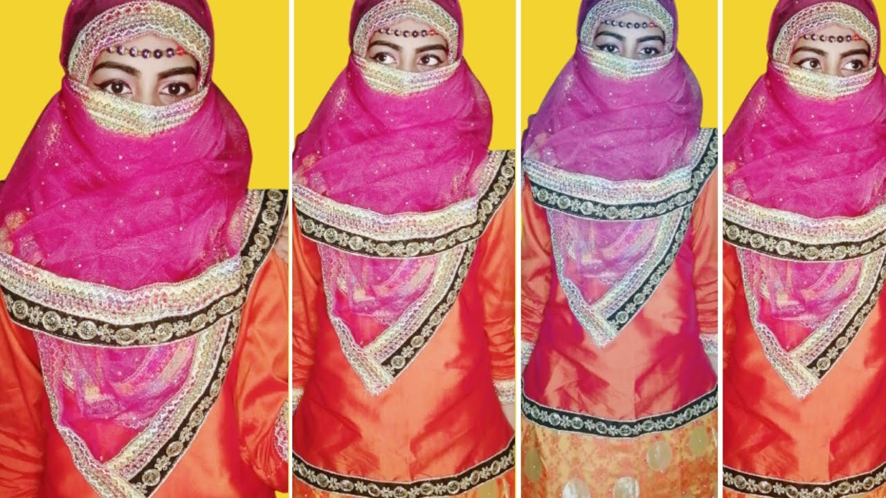 Single Layer Hijab & Transparent Niqab | Lahenga Lover New Hijab Style ...