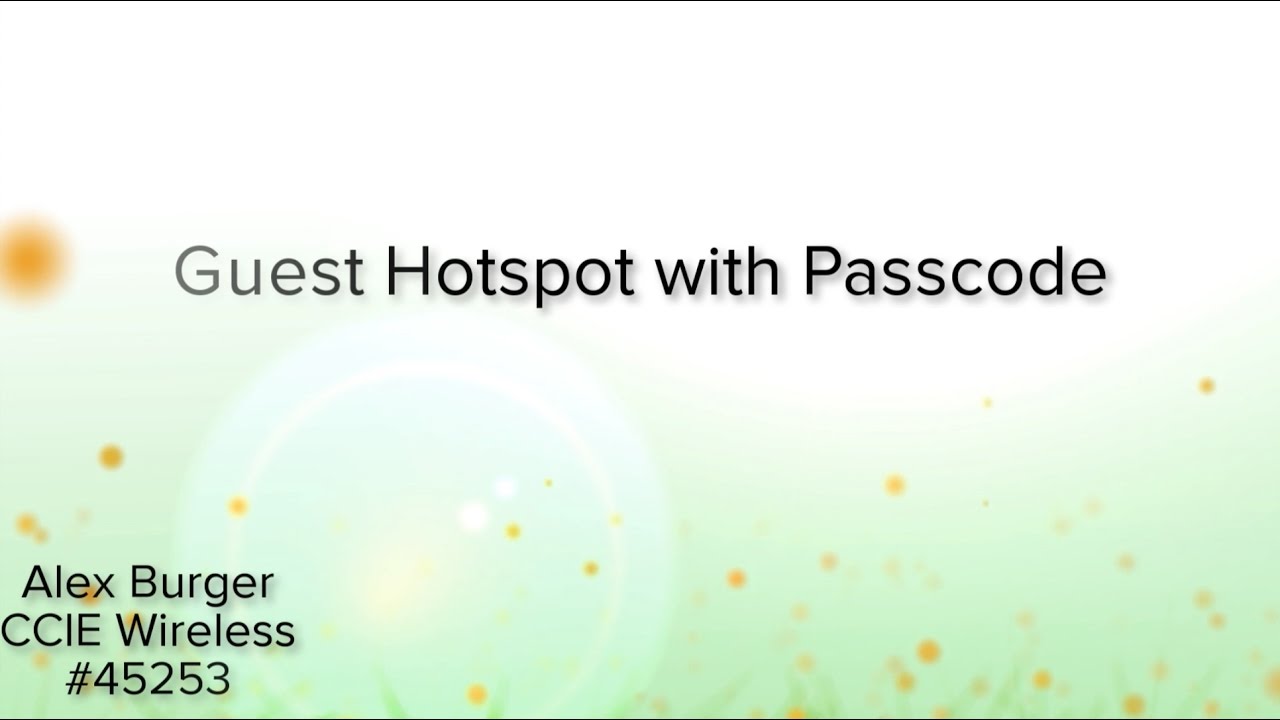 Guest Hotspot with Passcode - YouTube