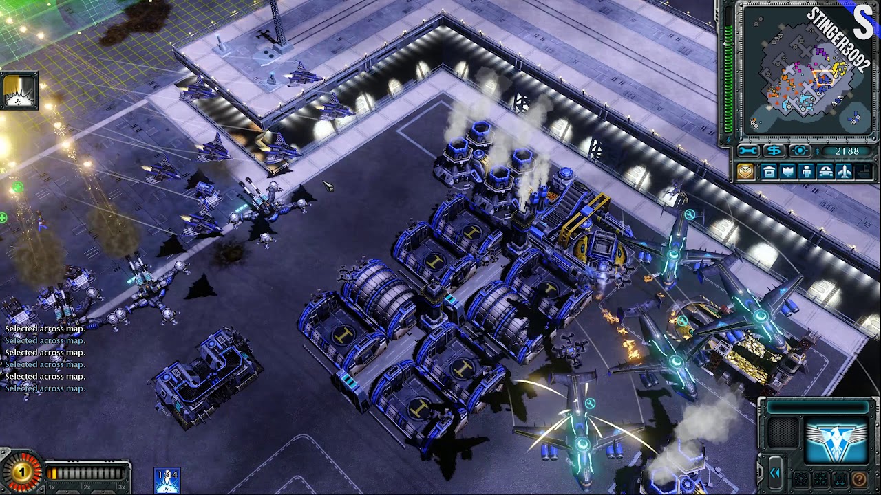 Red Alert 3: Uprising - FTAC X2 Harbinger Gunship Siege - YouTube