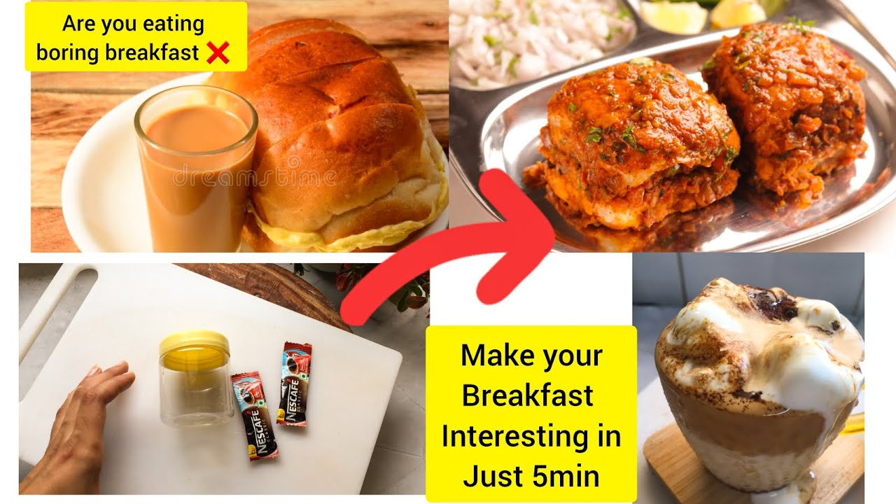 Make morning breakfast interesting in just 5min | masala pav | frothy ...