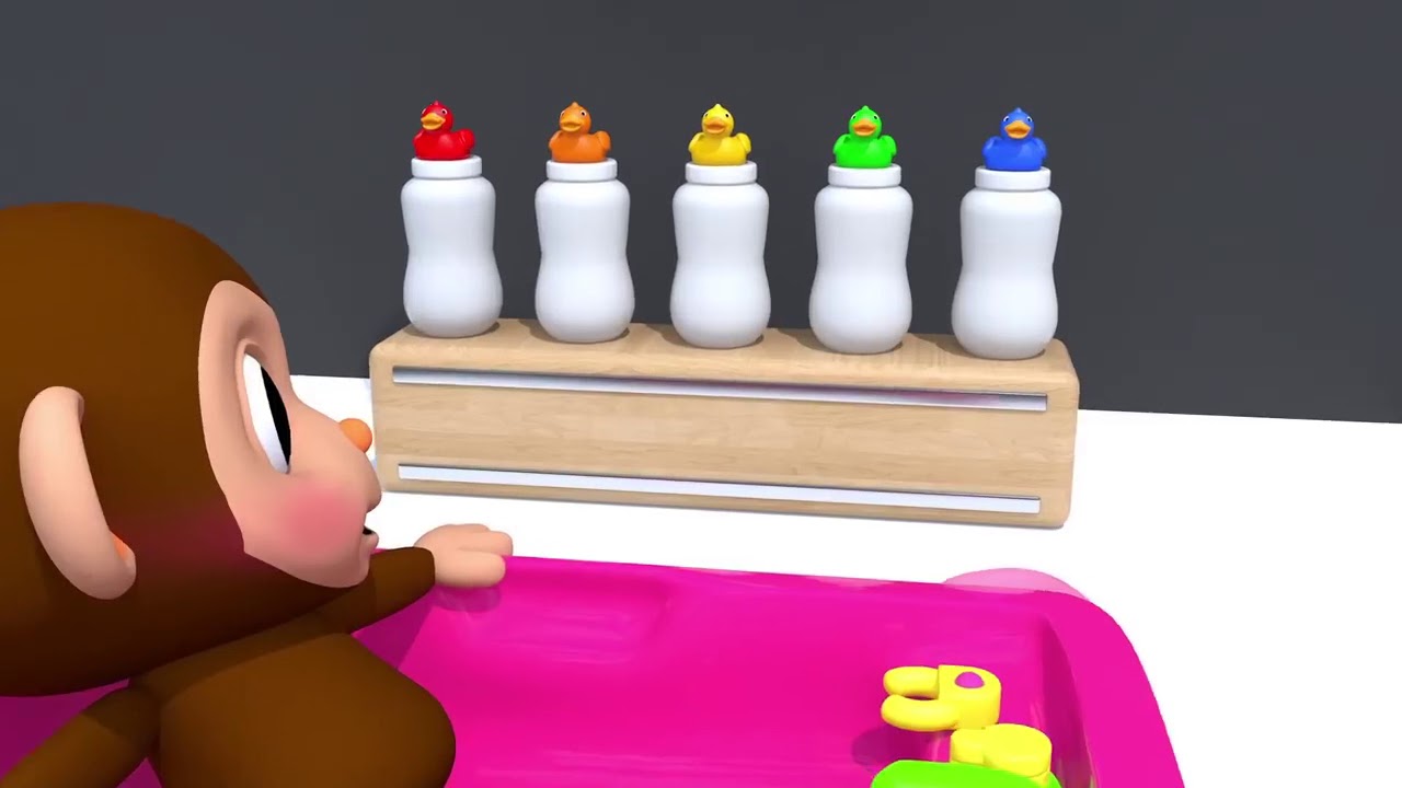 BABY MONKEY LEARN COLORS VIDEO FOR CHILDREN - YouTube