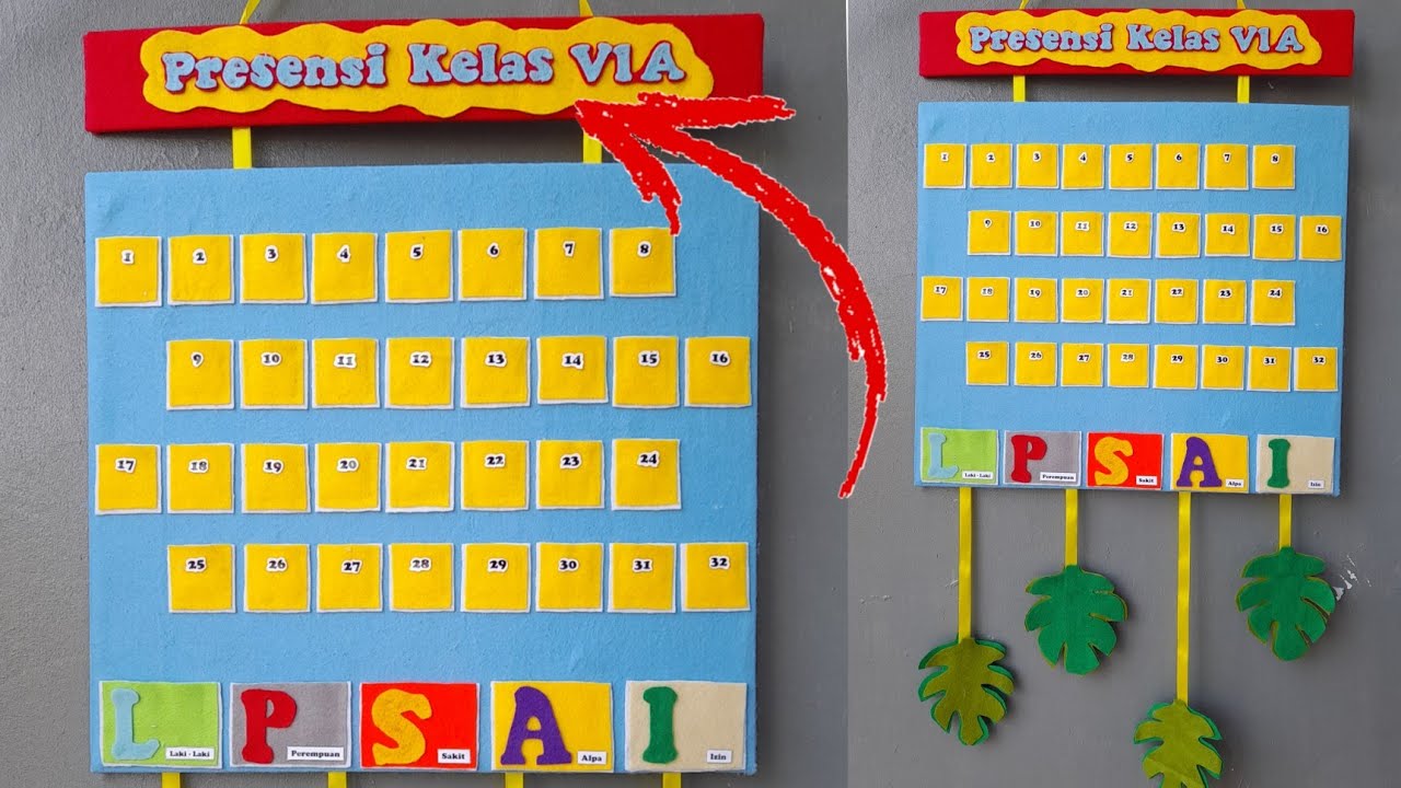 Presensi Kelas Cara Membuat Absen Kelas Mudah Dan Simpel Hiasan Dinding Ruang Kalas Youtube