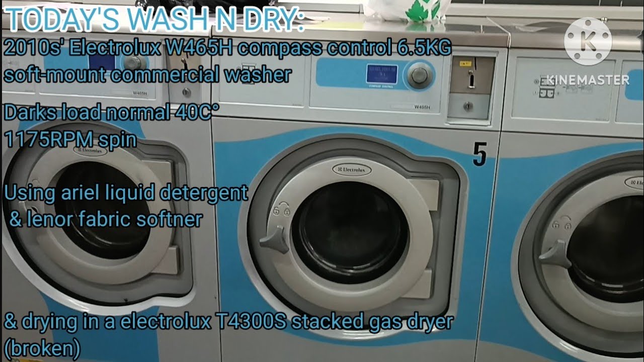 Electrolux W465H compass control commercial washer - Darks normal 40C ...