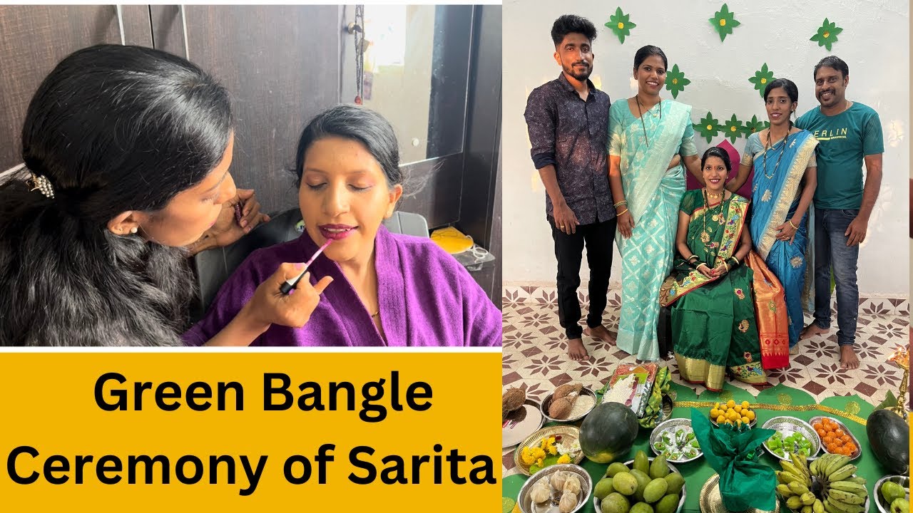 Makeup for Sarita for Green Bangle Ceremony//Sarita @GoanCouple ko kiya ...