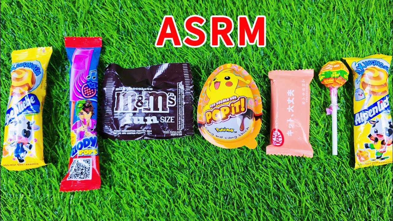 Satisfying ASRM videos unboxing lollipops and chocolate candy, gummy ...