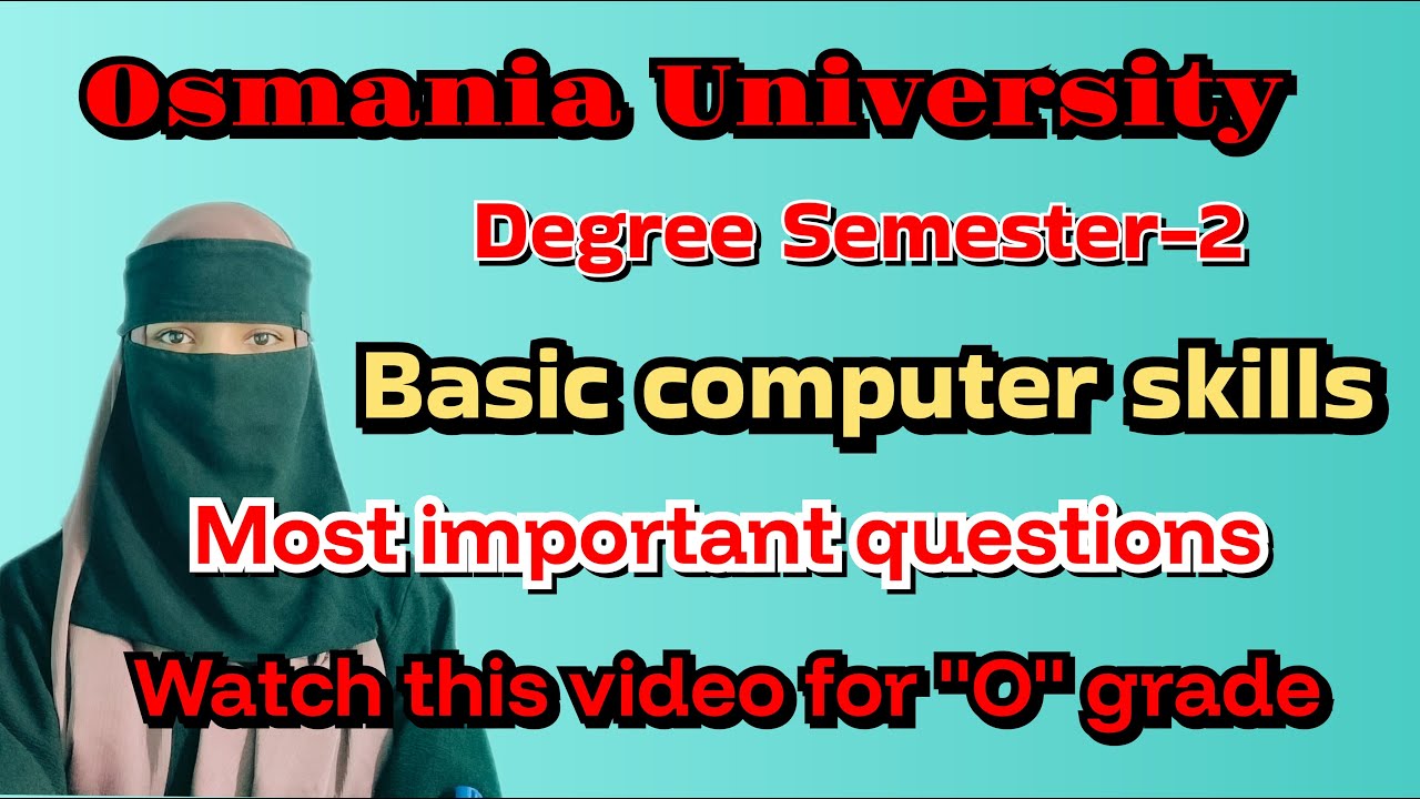 BASIC COMPUTER SKILLS IMPORTANT QUESTIONS//DEGREE SEMESTER-2 BCS// WATCH THIS VIDEO & GET FULL ...