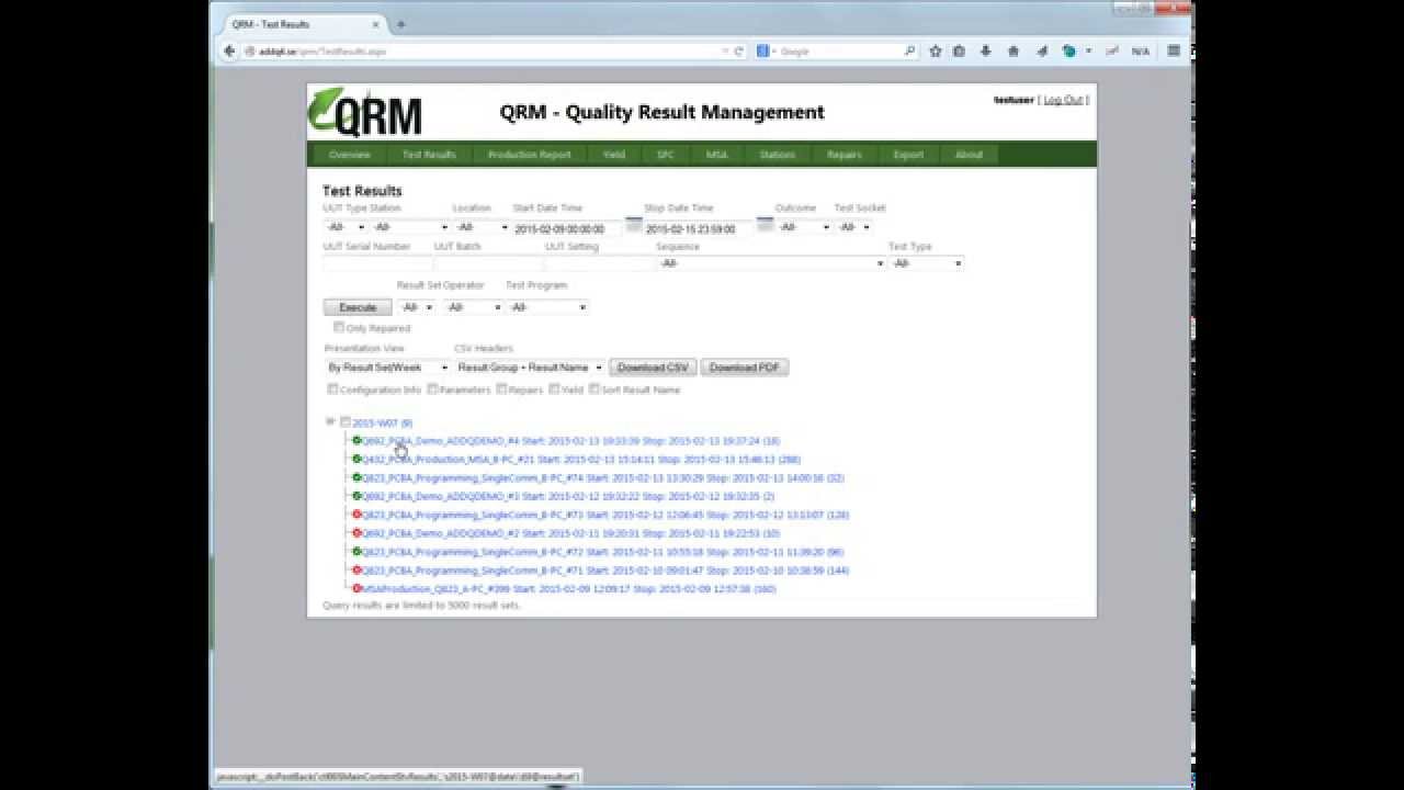 QRM Web Application Demo - Test Results - YouTube
