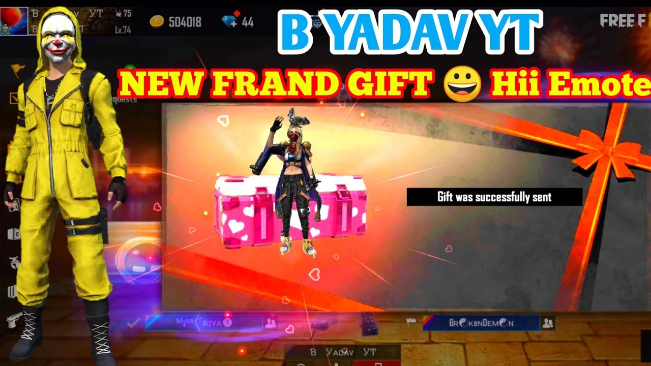 Hii EMOTE 🎁GIFT PUNJABI !! B YADAV YT - YouTube