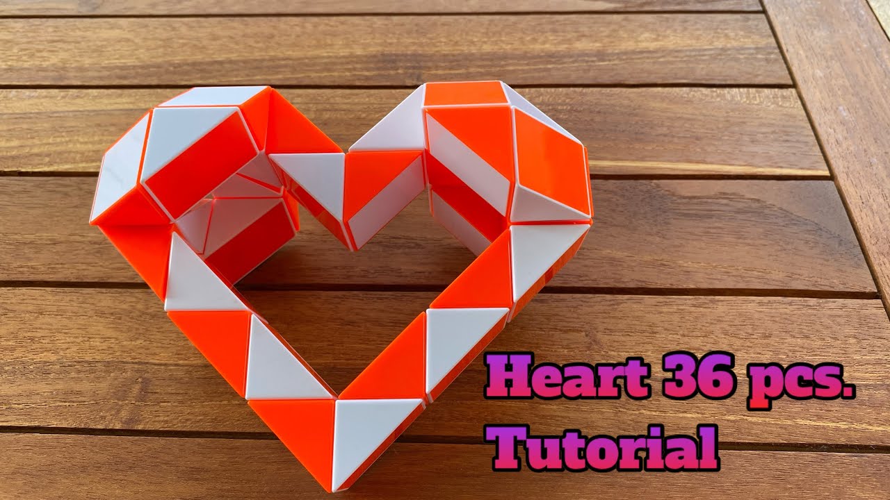 Magic Snake 36 Pcs. Tutorial: How To Make A Heart [Kübirik Snake Kalp ...