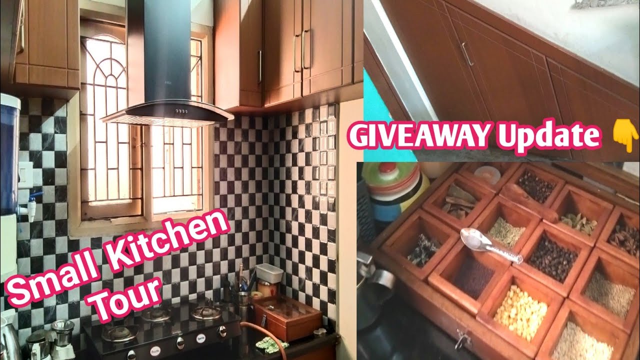 Simple & small kitchen tour|Semi Modular kitchen |Kitchen organization ...