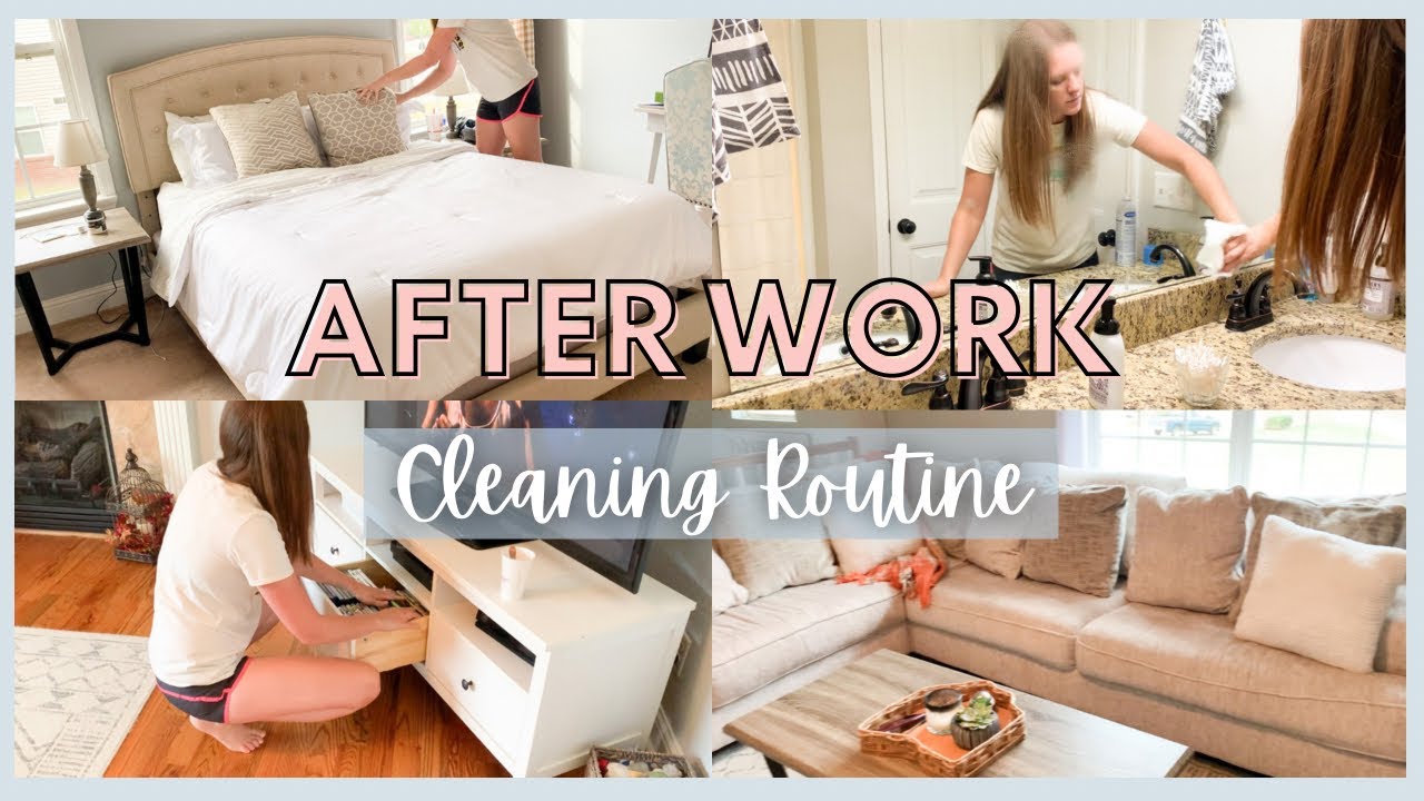 AFTER WORK CLEANING ROUTINE 2021 - YouTube