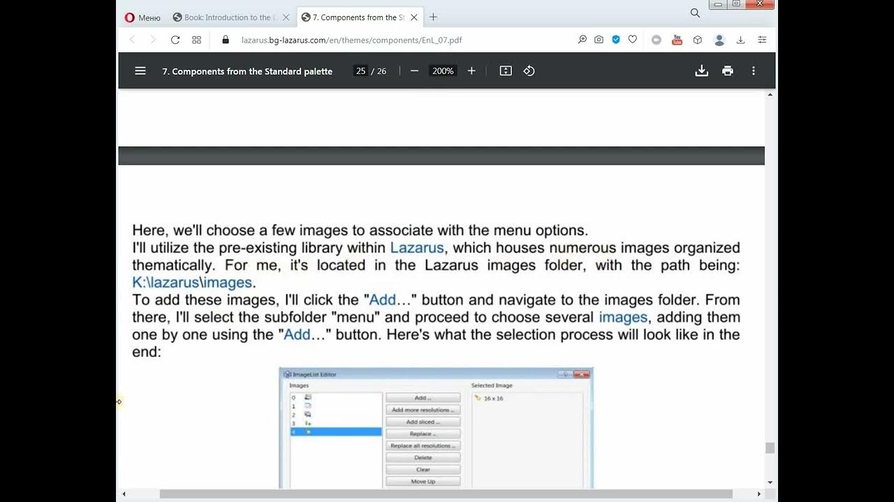 7.Standard palette(bar) components in Lazarus IDE 7.5.Part - II Components TPopupMenu and ...