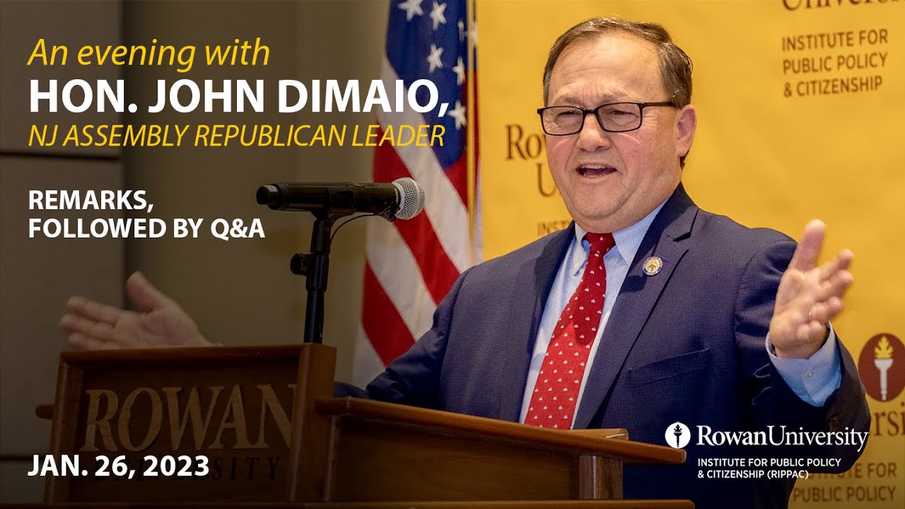 An evening with Hon. John DiMaio, NJ Assembly Republican Leader - YouTube