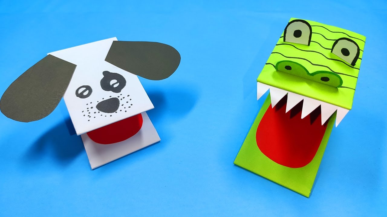 How To Make Origami Jumping Paper CAT Toy For Kids / paper craft ...