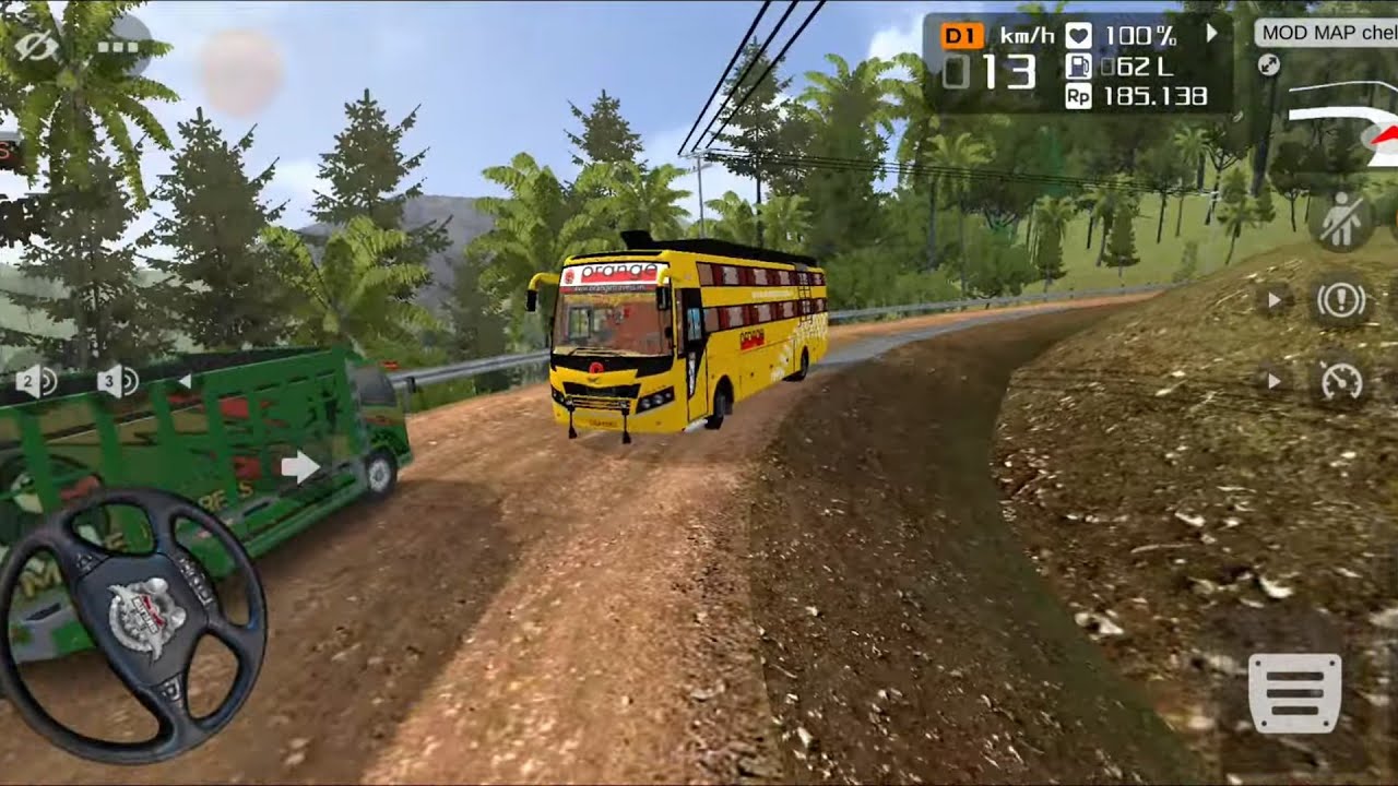 💥Bus Simulator Travels Heels damage Road driving full Jolly game play ...