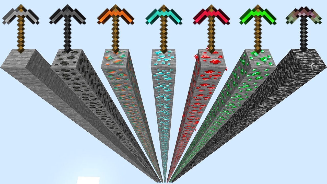 Which ore pickaxe is better in Minecraft? - YouTube